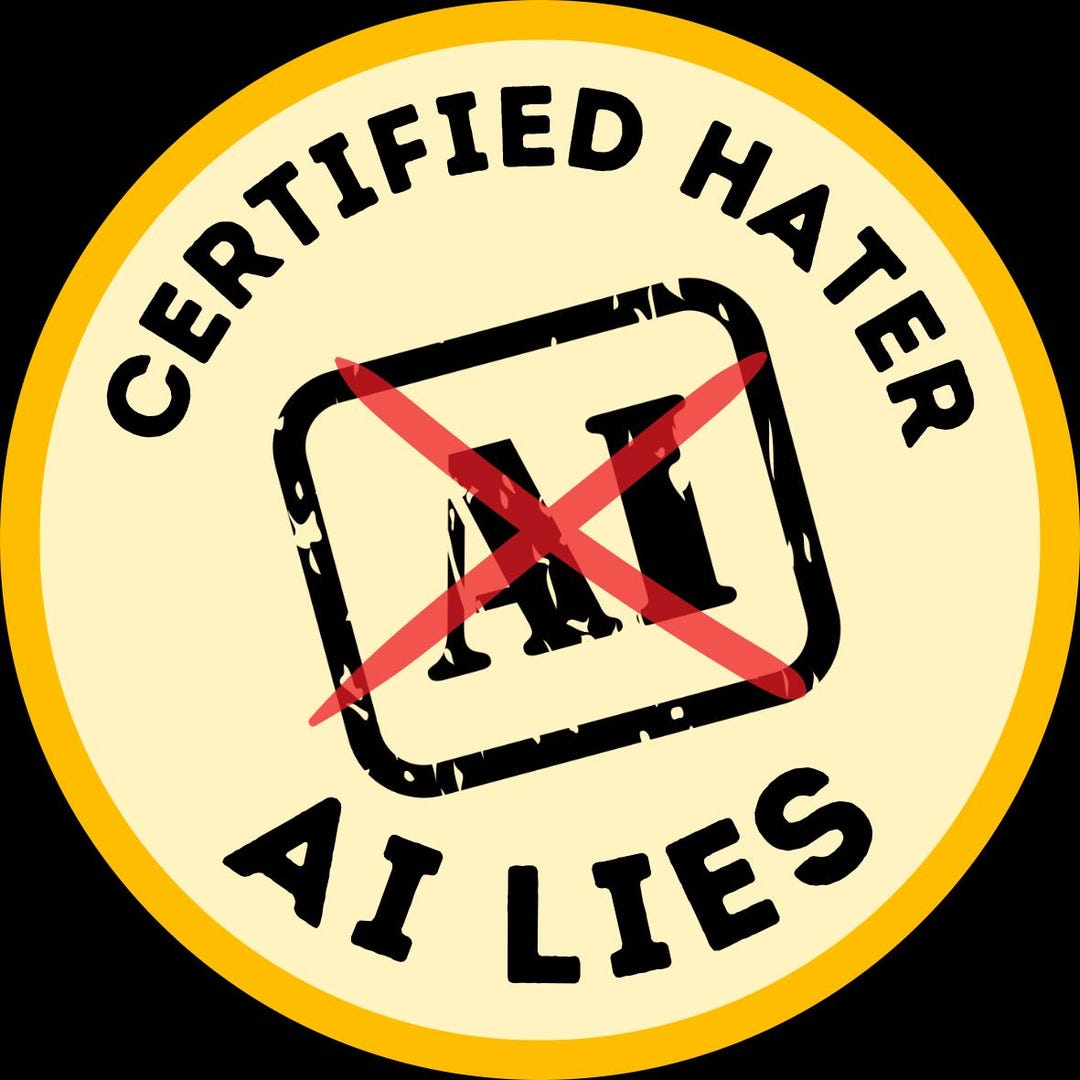 Certified AI Hater Sticker - Etsy