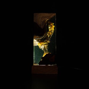 Epoxy Light Resin Light Night Light Unique Light Desk - Etsy