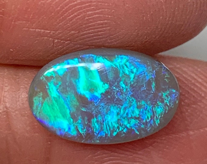 Swirling Green. Lightning Ridge Black Crystal Opal. 2.03 Ct - Etsy
