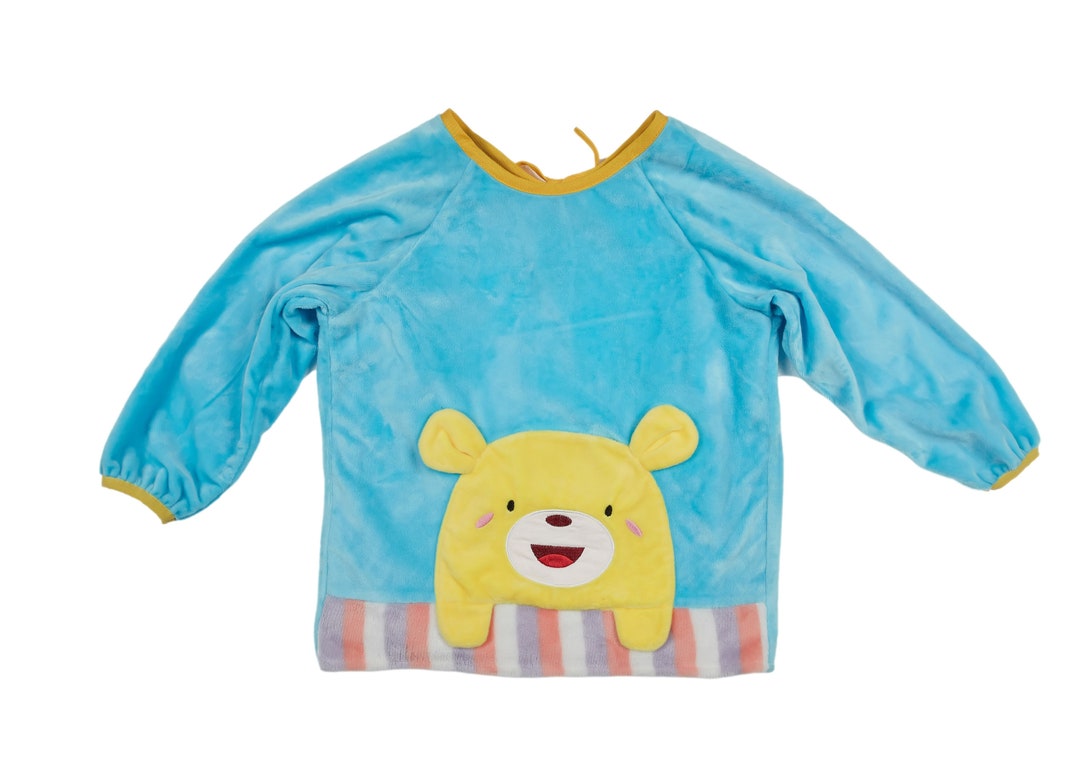 Kids Waterproof Crystal Velvet Cartoon Smock Bib for Playing, Baking ...