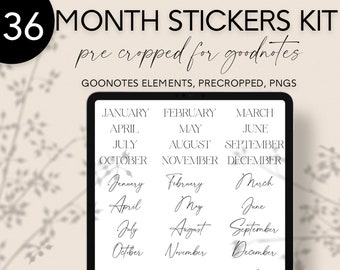 Monthly Calendar Headers - Etsy