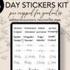 Days of the Week Script Stickers for Digital Planning Pre Cropped ...