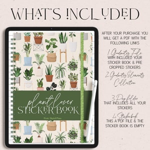 Plant Lover Digital Stickers Goodnotes Botanical Functional Sticker ...