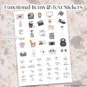 Fresh Start Digital Stickers Goodnotes Floral Sticker Book Glitter ...