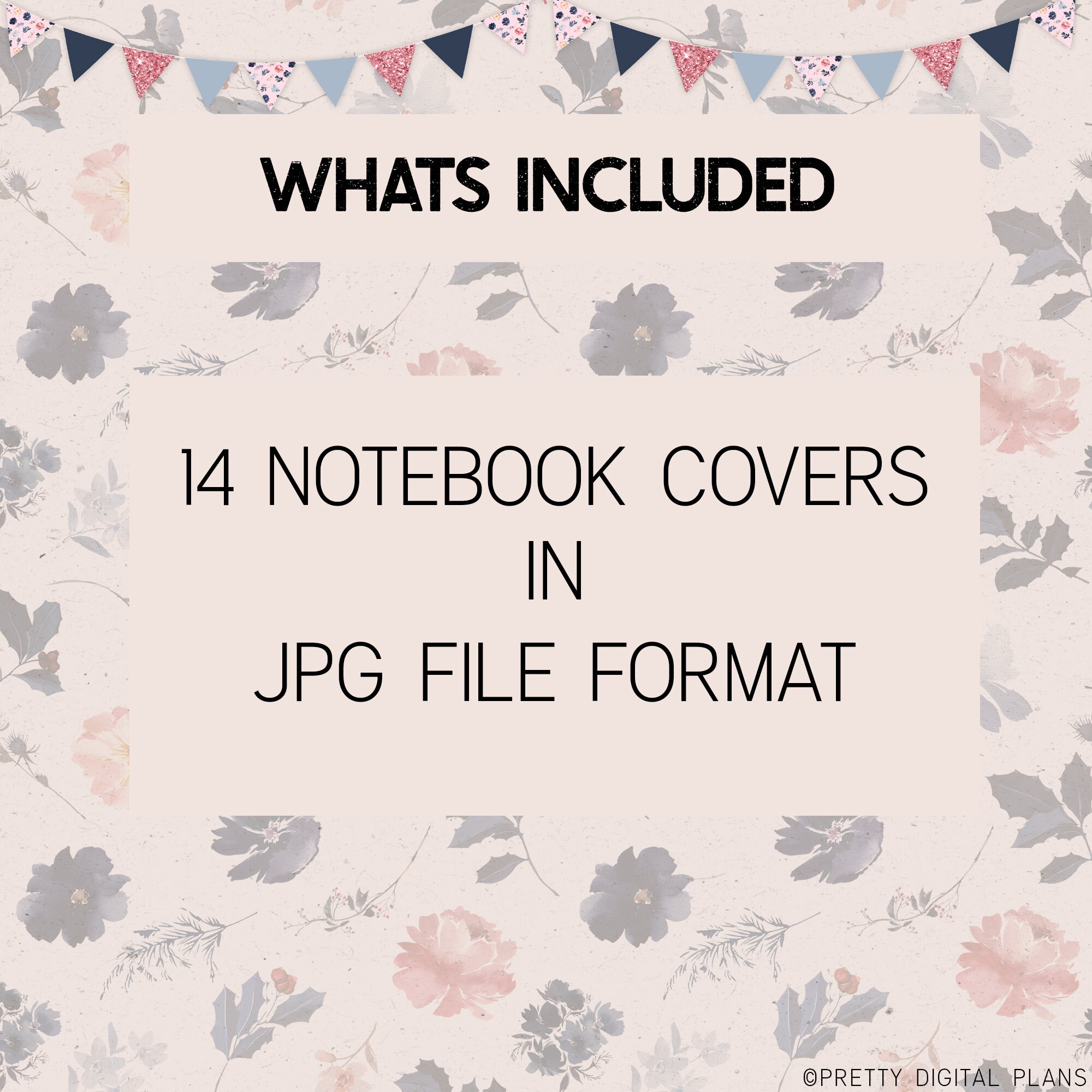 14 Winter Floral Digital Notebook Cover Goodnotes Elements Collection ...
