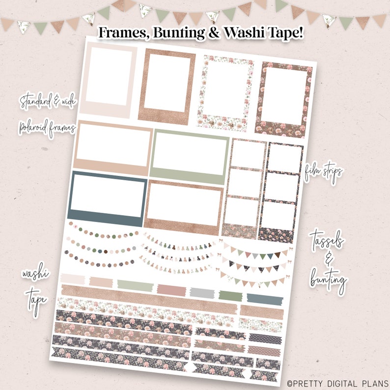 Everyday Digital Stickers Goodnotes Neutral Functional Stickers Planner ...