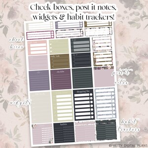 Fresh Start Digital Stickers Goodnotes Floral Sticker Book Glitter ...