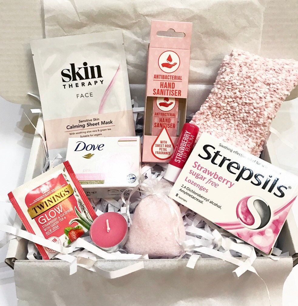 Get Well Soon Gift Box Pamper Hamper Spa Relaxation Cough Cold Flu Hug ...