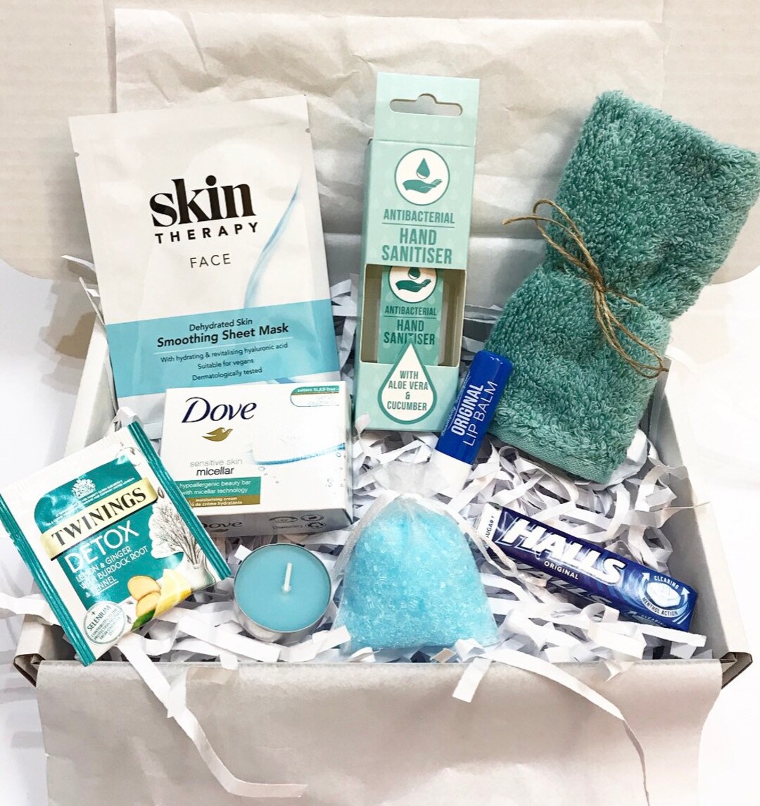 Get Well Soon Gift Box Pamper Hamper Spa Relaxation Cough Cold Flu Hug ...