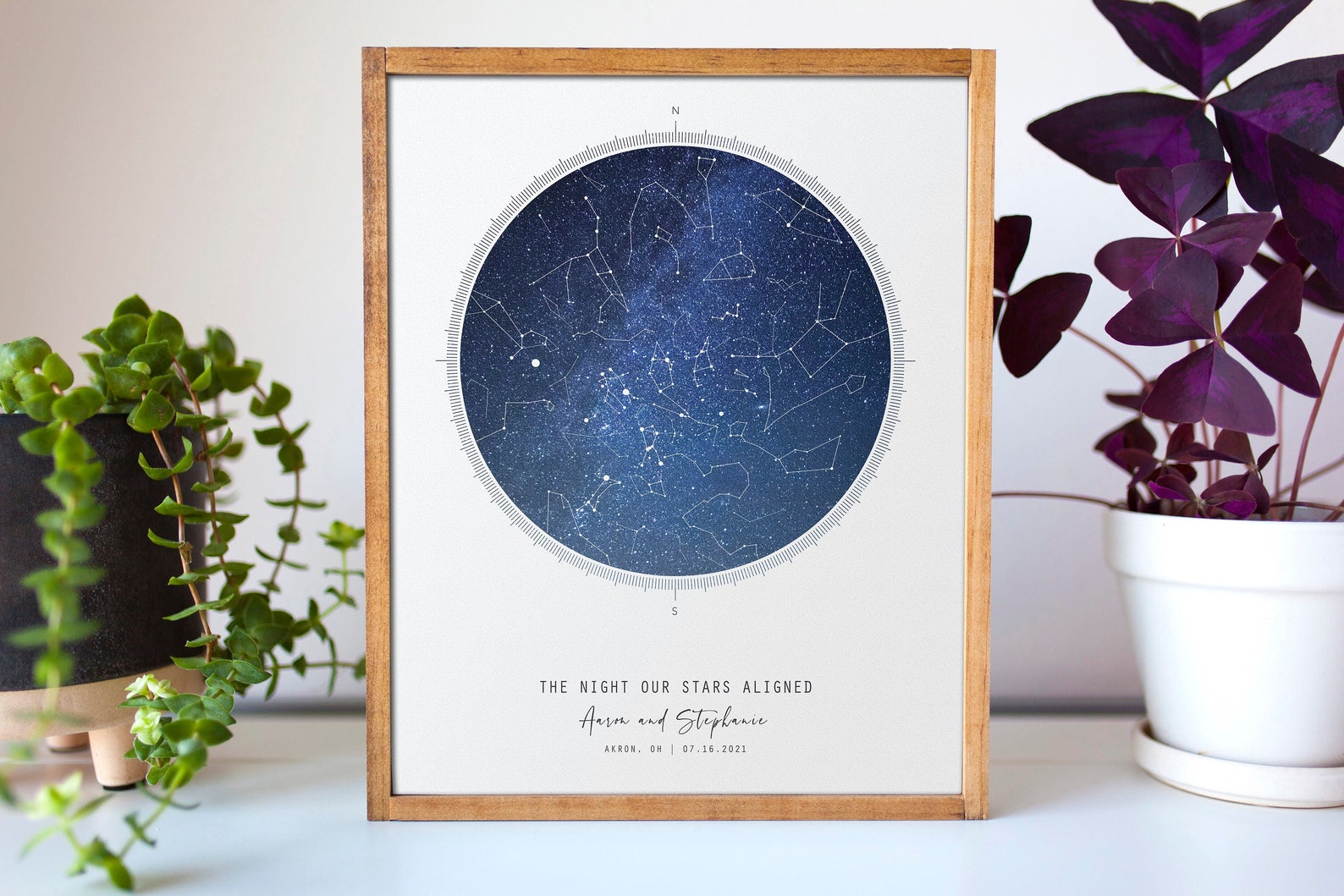 Custom Anniversary Constellation Star Map Gift Personalized - Etsy