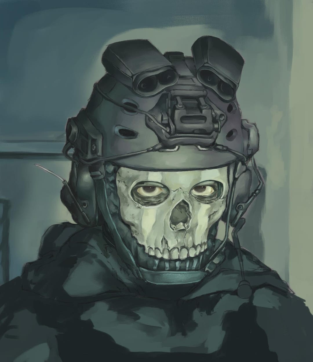 Ghost COD Fan Art Print - Etsy