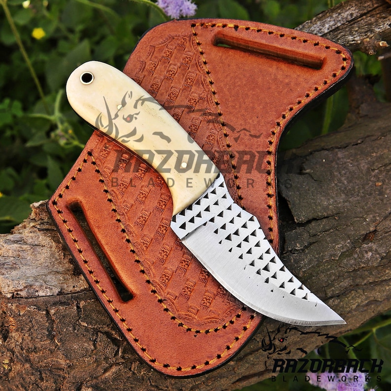 Handmade Rasp Knife With Leather Sheath - Cowboy Gift for Him Christmas ...