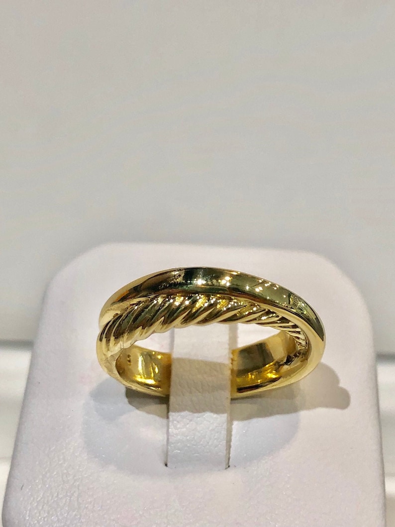 18K David Yurman Twisted Rope Ring | Etsy