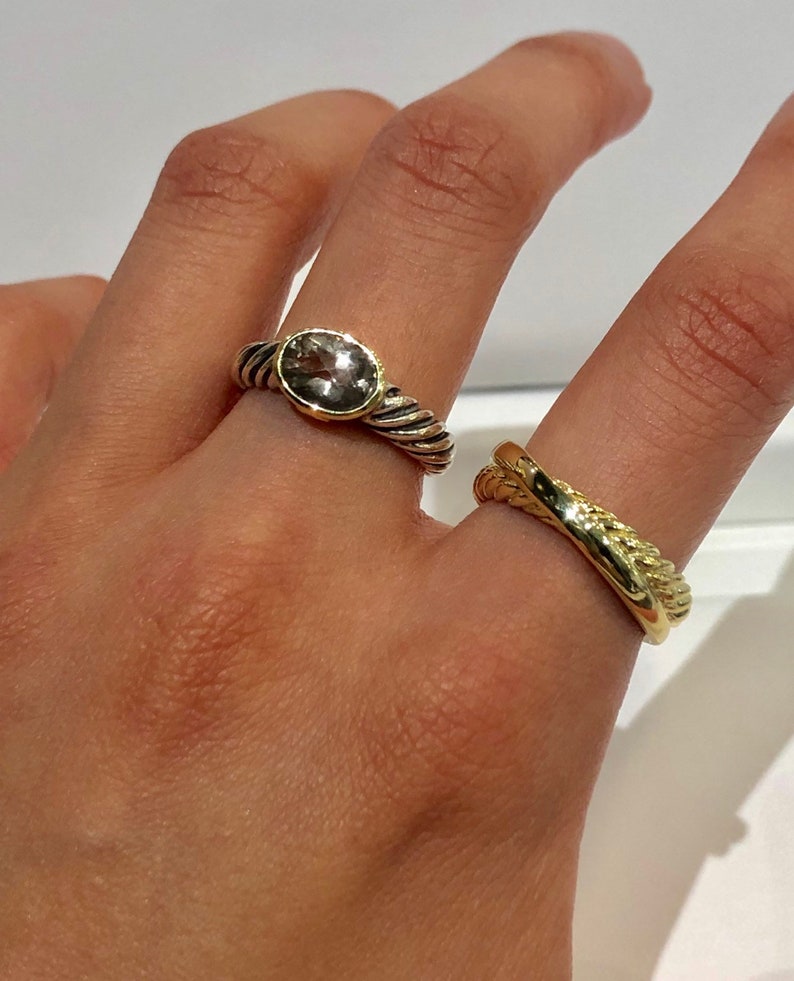 18K David Yurman Twisted Rope Ring | Etsy