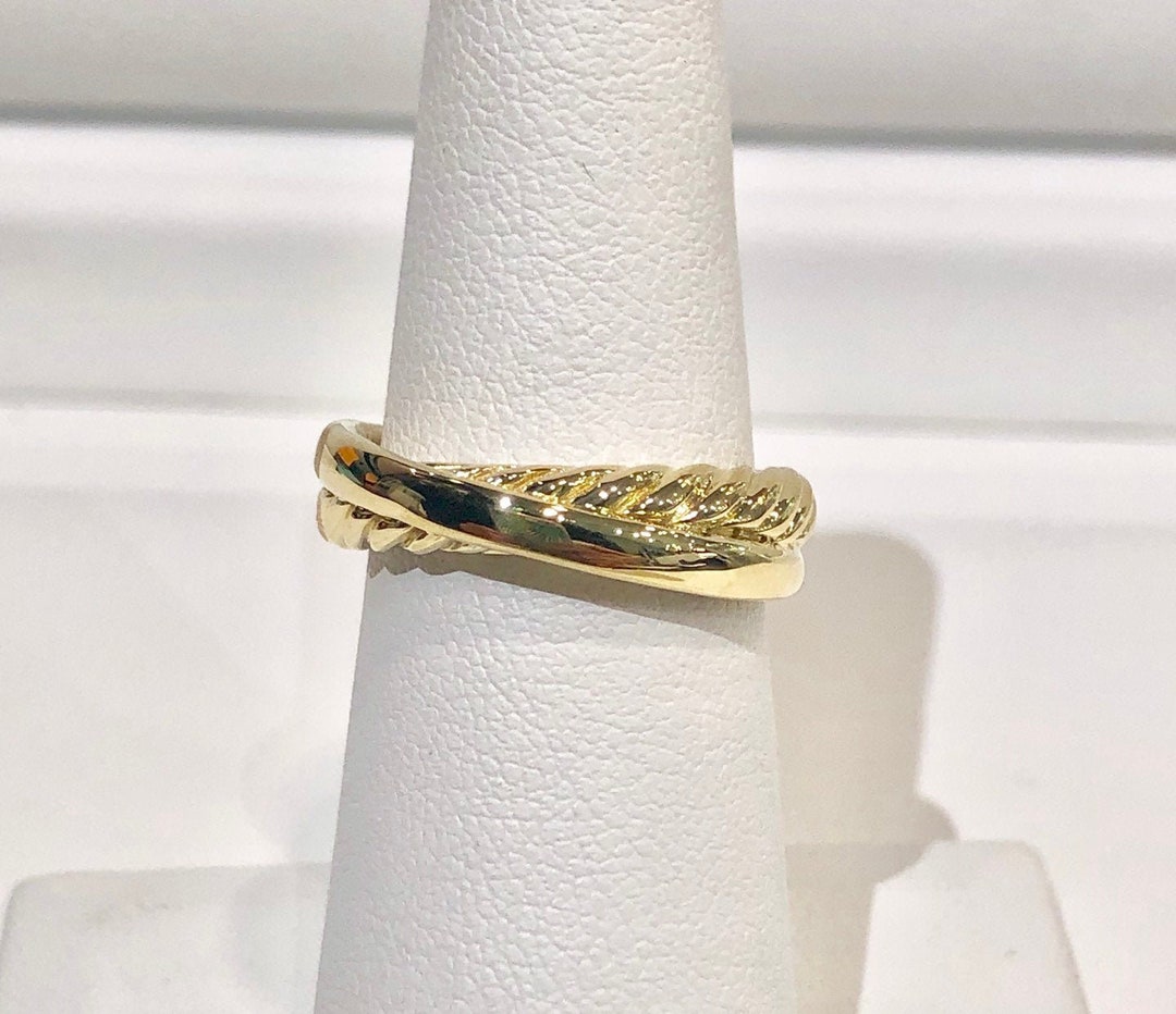 18K David Yurman Twisted Rope Ring - Etsy