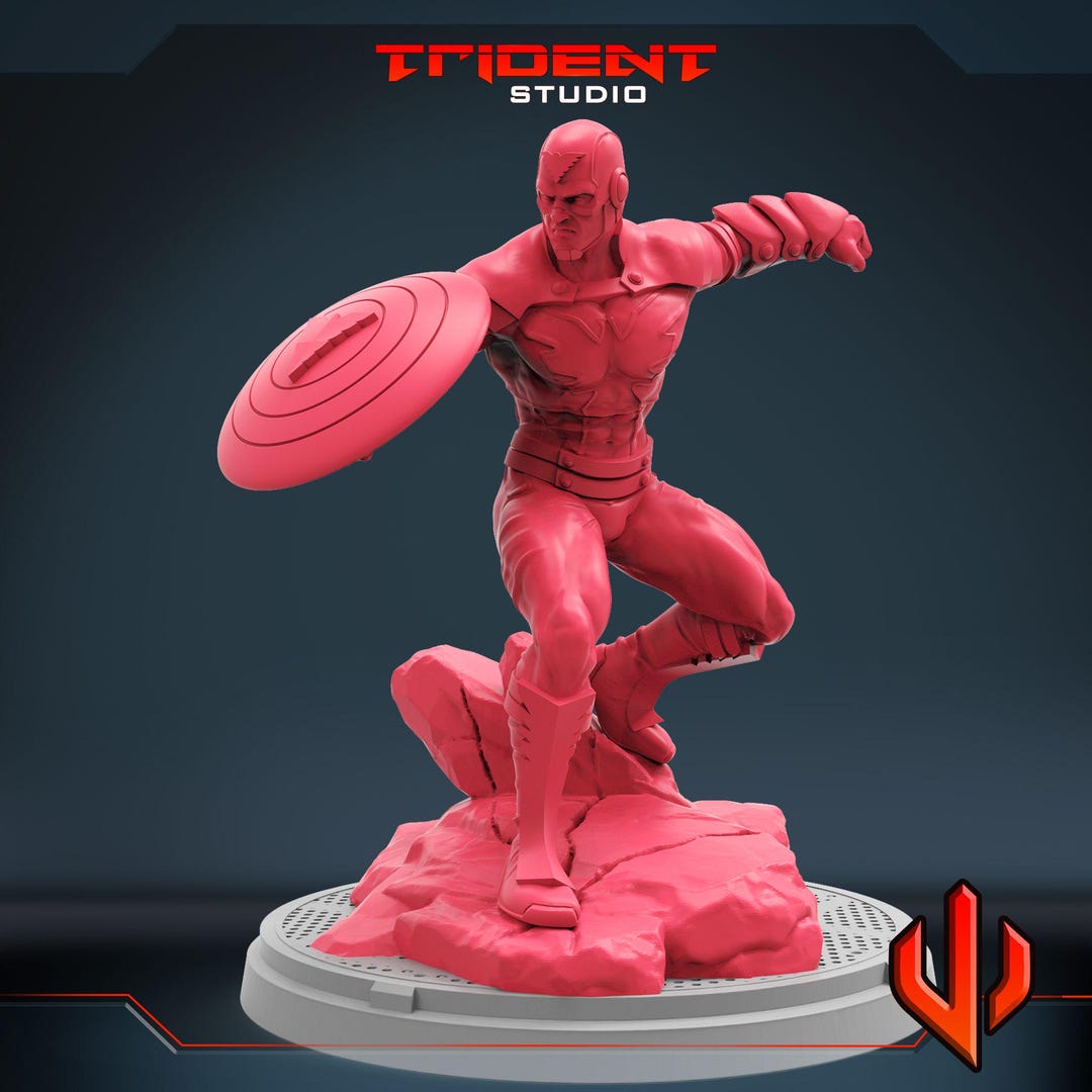 Captain America Phoenix (fan Art Sculpted by Trident Studio) (crisis ...