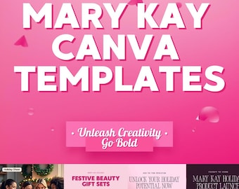 Mary Kay Christmas Instagram Templates | Pink Holiday Canva Pack ...