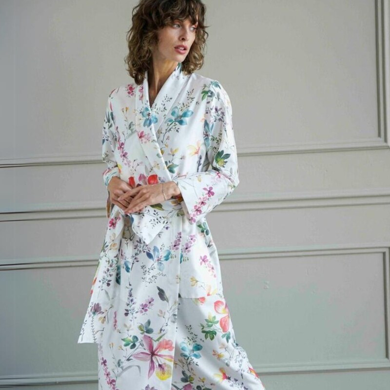 Floral Satin Robe - Etsy