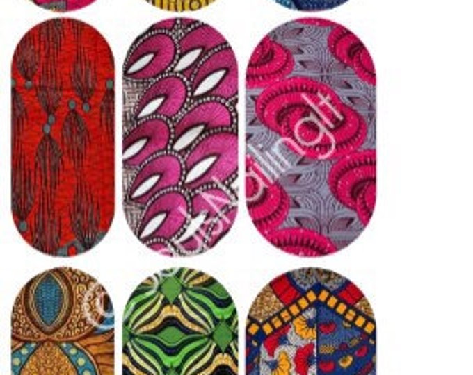 Multi African Print Nail Waterslide / Water Transfer Decal - Etsy