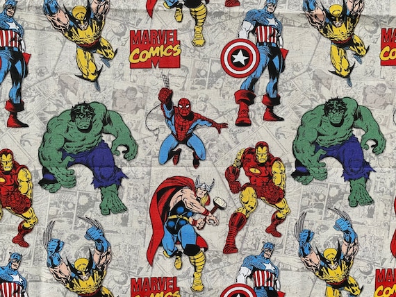 Marvel Avengers Cotton fabric 18 x 21 fat quarter | Etsy