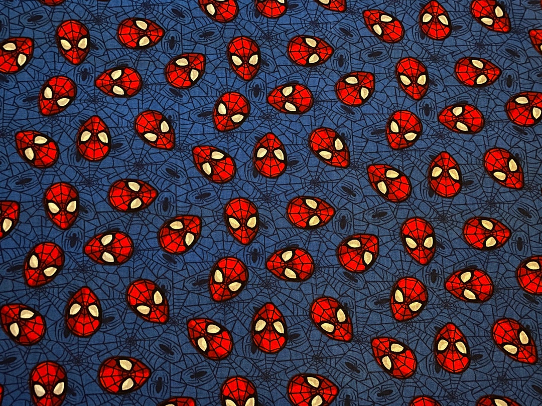 Spider-man Cotton Fabric 18” X 21” Fat Quarter - Etsy