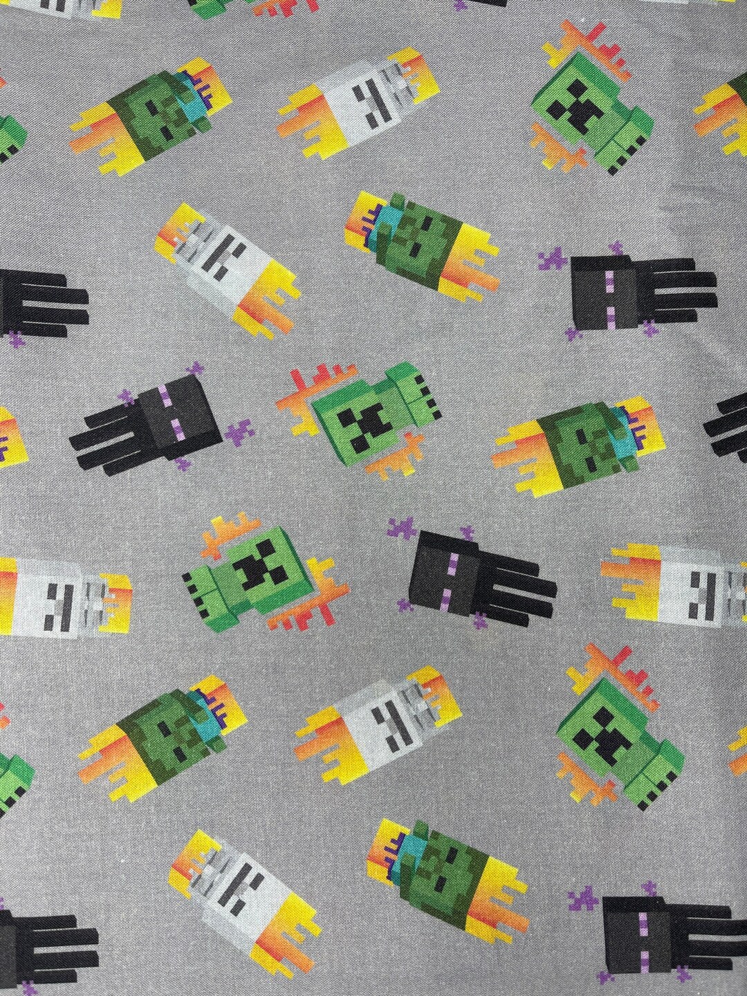 Minecraft Cotton Fabric 18 X 21 Fat Quarter - Etsy