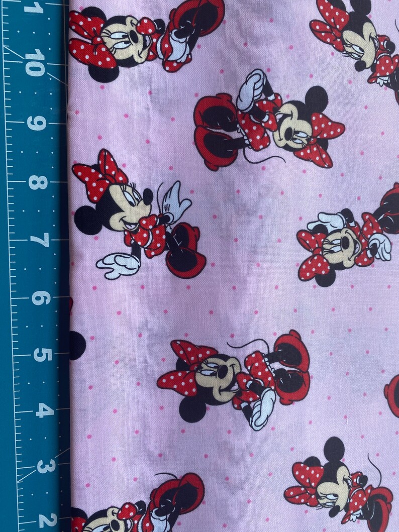 Minnie Mouse Cotton Fabric Fat Quarter | Etsy
