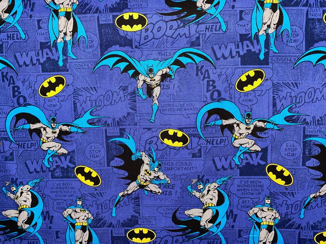 Batman Cotton Fabric 18” X 21” Fat Quarter - Etsy