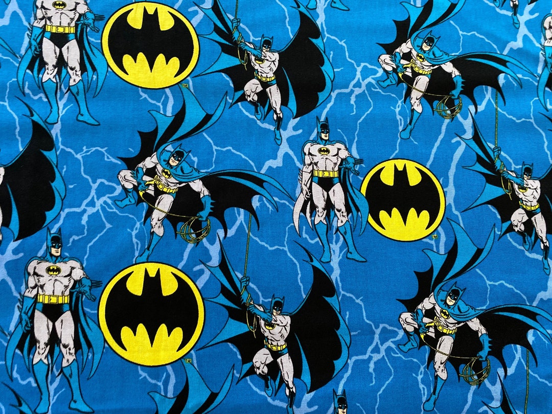 Batman Cotton Fabric 18” X 21” Fat Quarter - Etsy