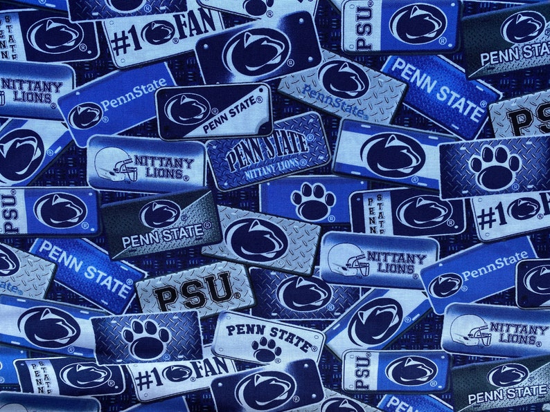 Penn State Cotton fabric fat quarter PSU | Etsy