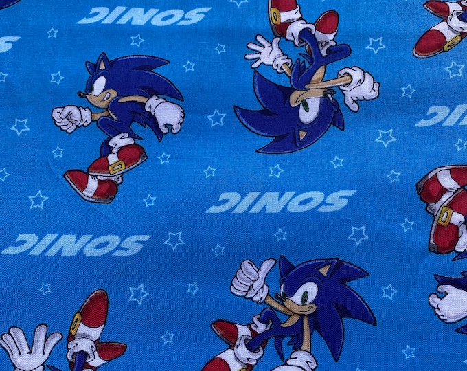 Sonic the Hedgehog Cotton Fabric 18” X 21” Fat Quarter - Etsy
