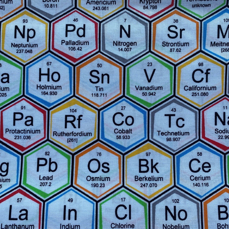 Periodic Table Fabric - Etsy