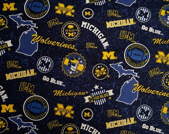 Michigan Fabric Michigan Wave by Rick Rack Scissors Studio - Etsy