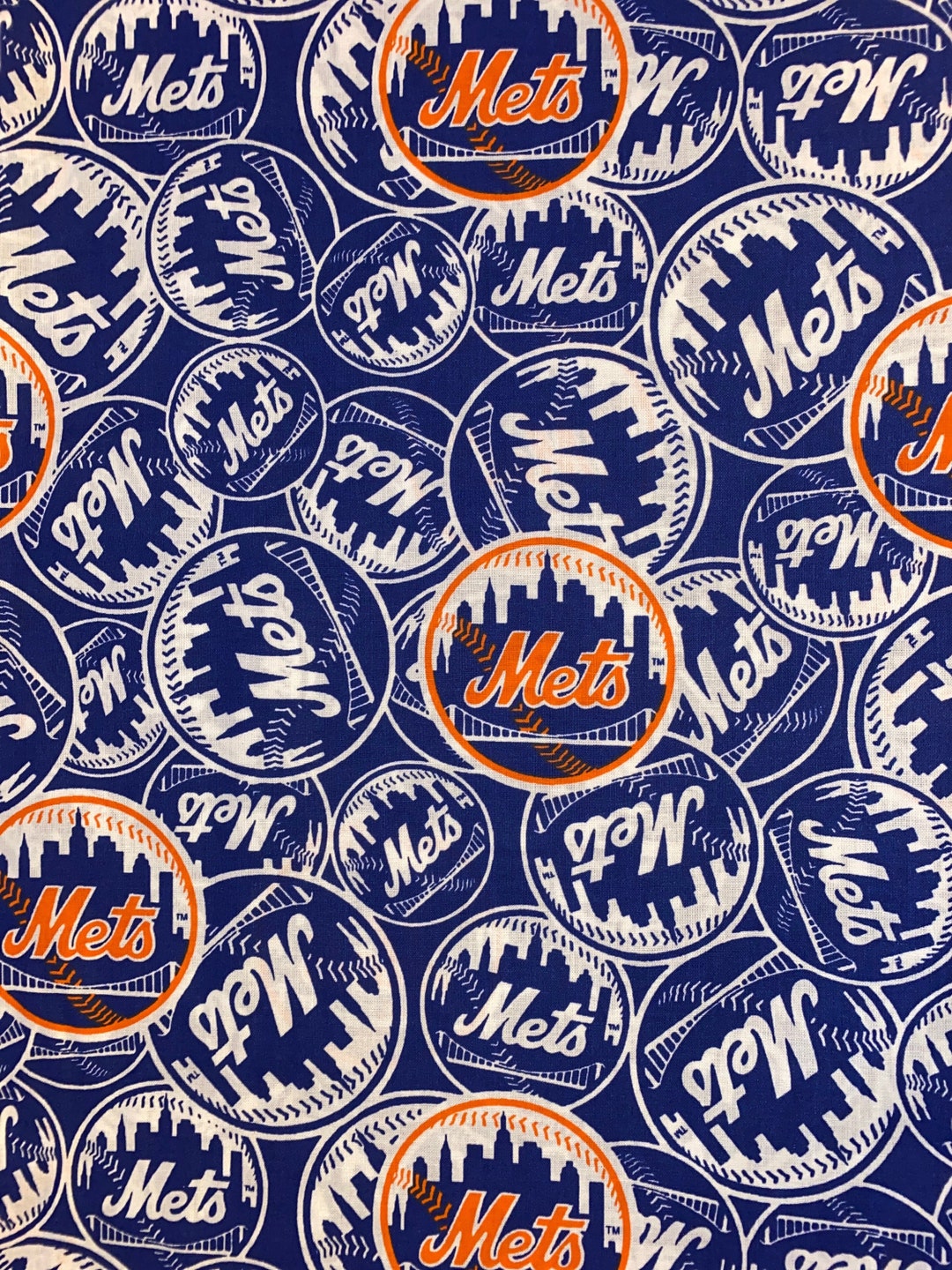 New York Mets Cotton Fabric 18” X 21” Fat Quarter - Etsy