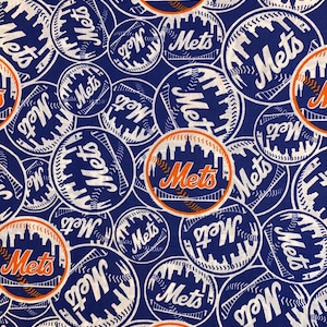 New York Mets Cotton Fabric 18” X 21” Fat Quarter - Etsy