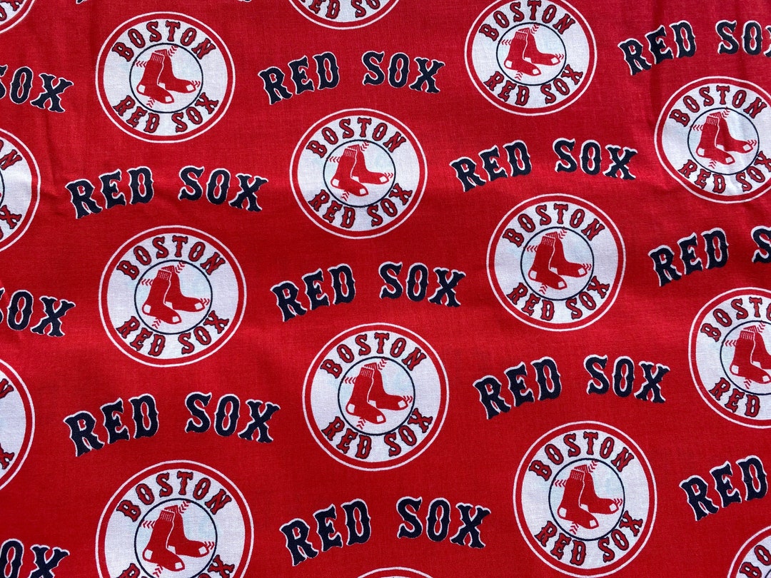 Boston Red Sox Cotton Fabric 18” X 21” Fat Quarter - Etsy