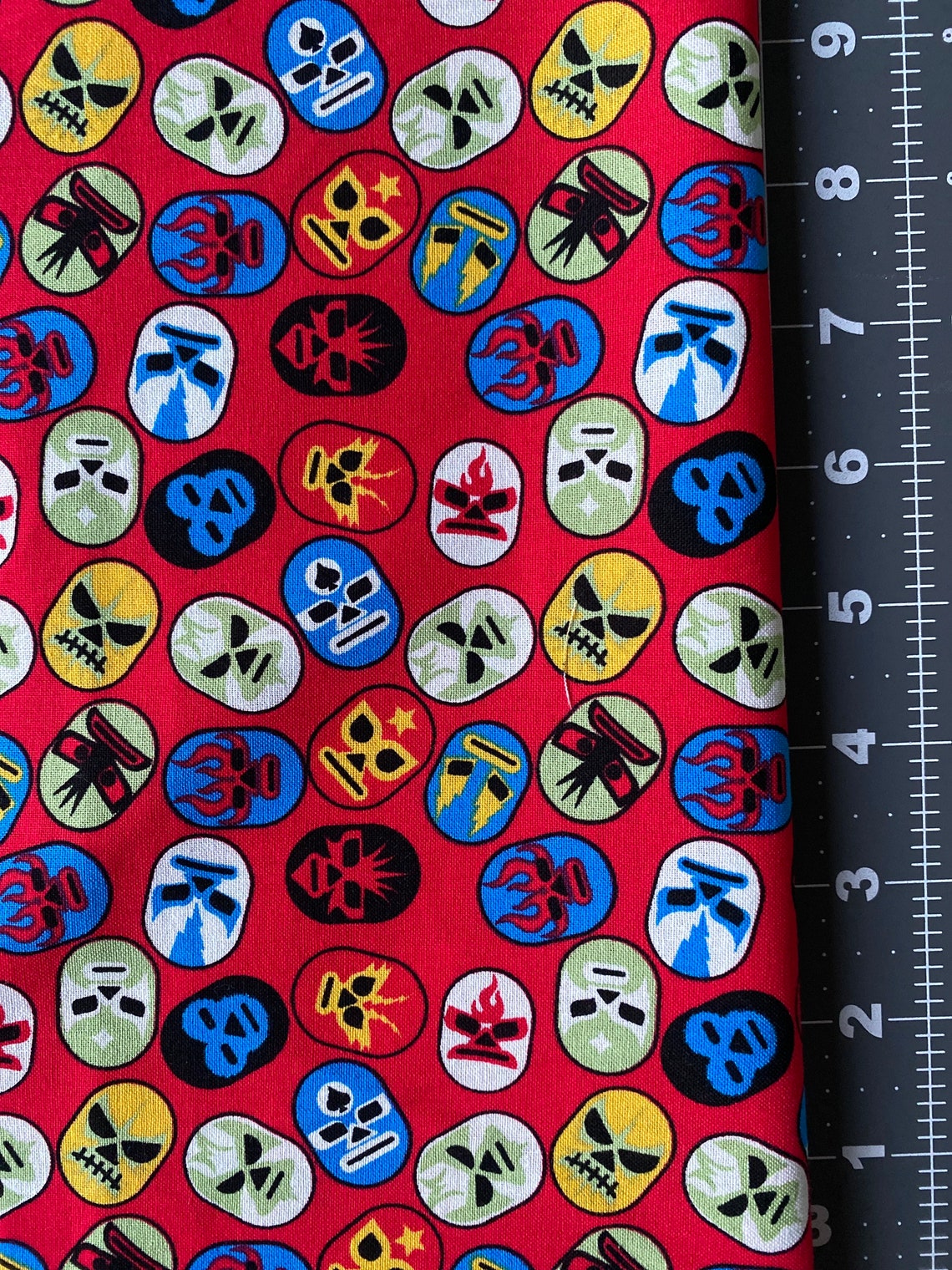Lucha Libre Wrestling Cotton Fabric 18 X 21 Fat Quarter | Etsy