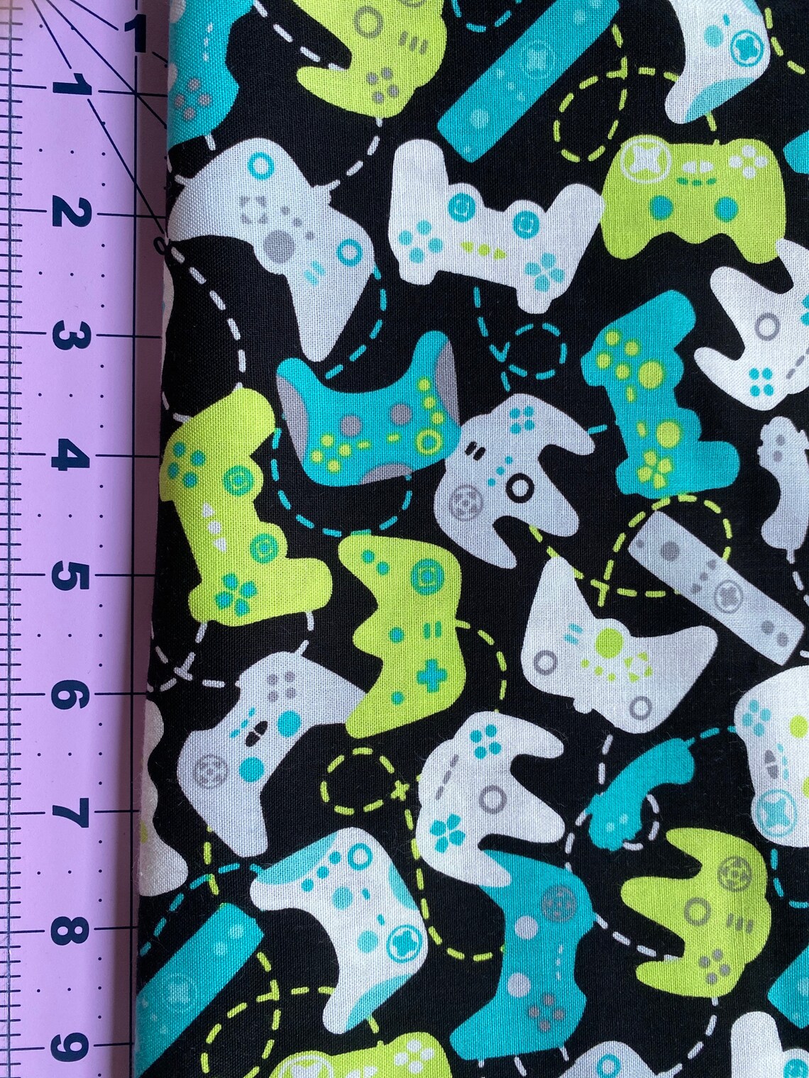 Gamer Cotton Fabric 18 X 21 Fat Quarter Video Game | Etsy
