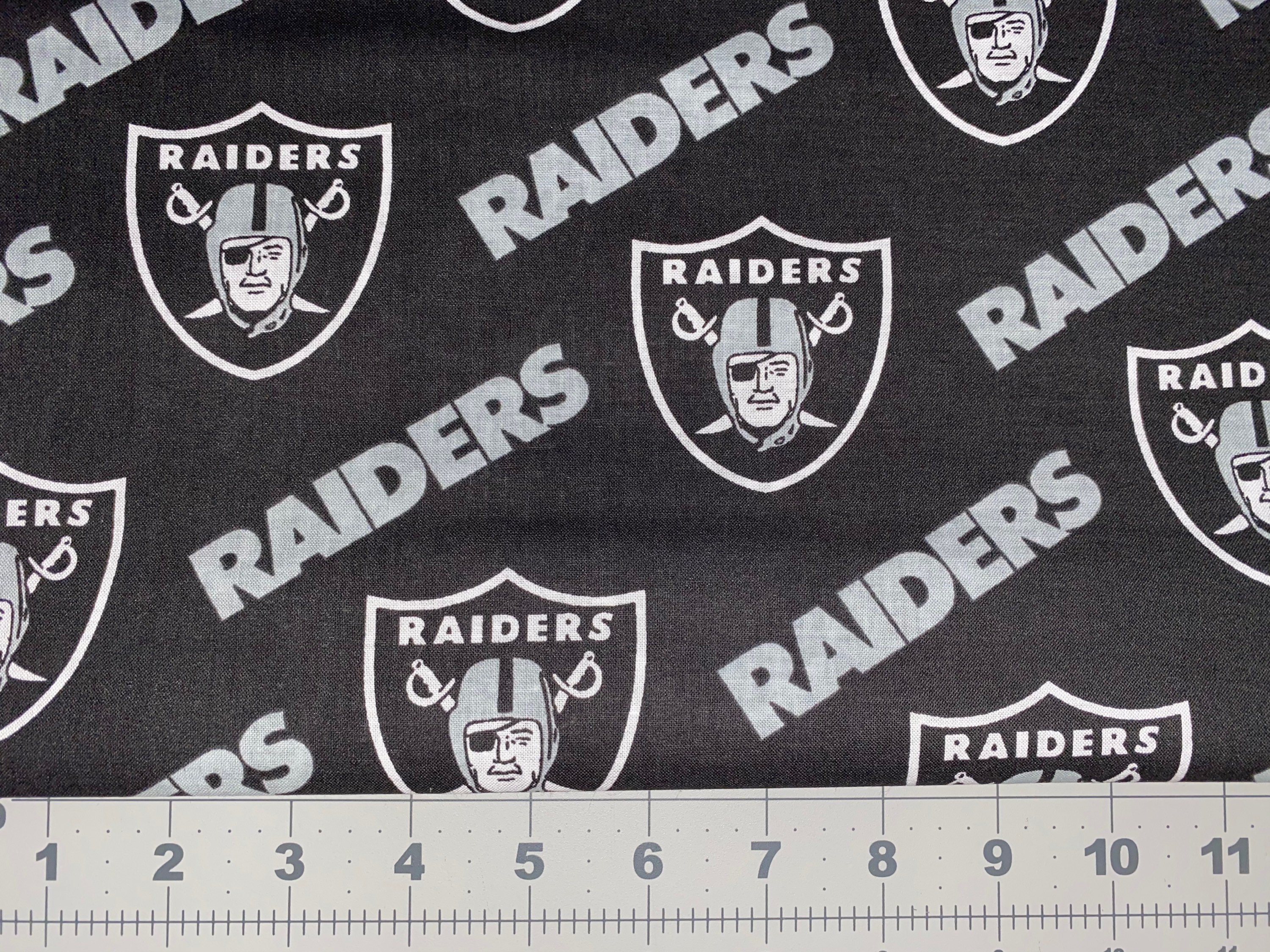 Las Vegas Raiders Cotton fabric 18 x 21 fat quarter Oakland | Etsy