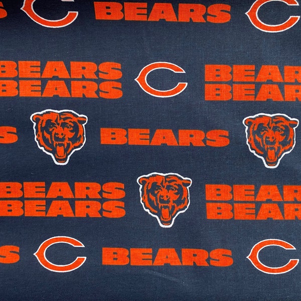 Chicago Bears Fabric - Etsy