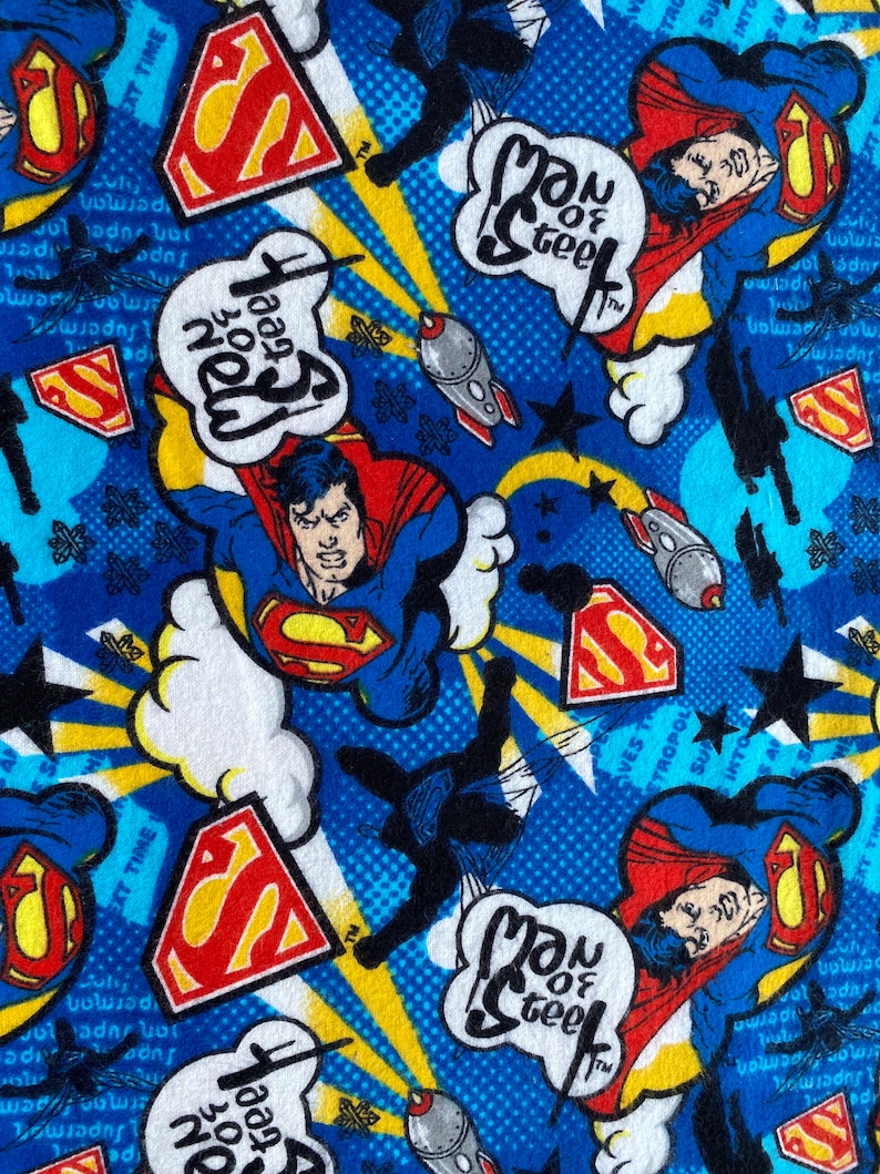 DC Comics Superman Cotton Flannel Fabric 18 X 21 Fat Quarter - Etsy