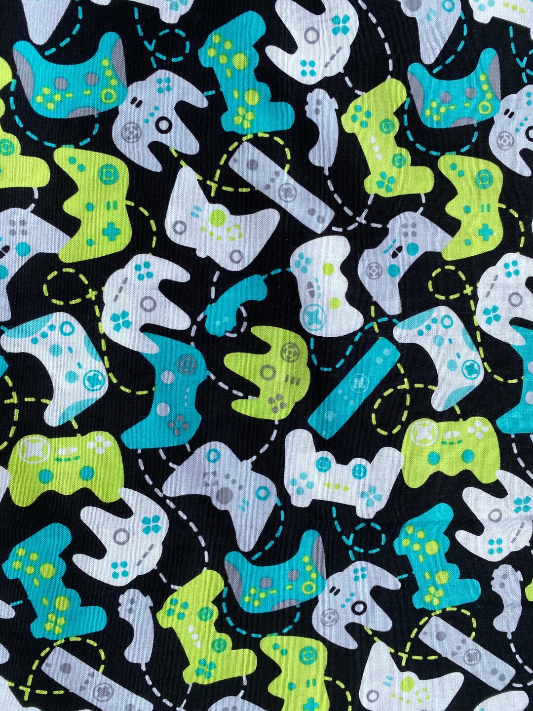 Gamer Cotton Fabric 18 X 21 Fat Quarter Video Game Controllers - Etsy