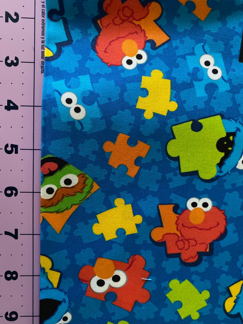 Sesame Street Elmo Puzzle Pieces Cotton Fabric 18 X 21 Fat Quarter - Etsy