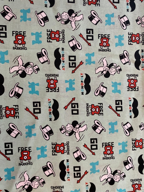 Monopoly Cotton Fabric 18 X 21 Fat Quarter | Etsy