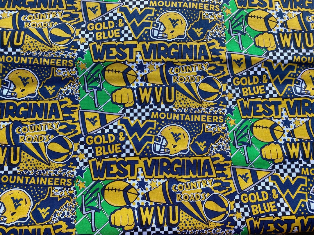 WVU Cotton Fabric 18” X 21” Fat Quarter Mountaineers - Etsy