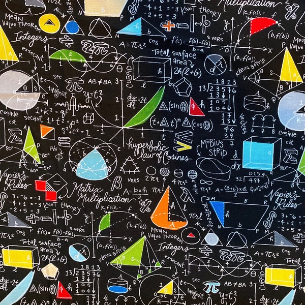 Math Fabric - Etsy