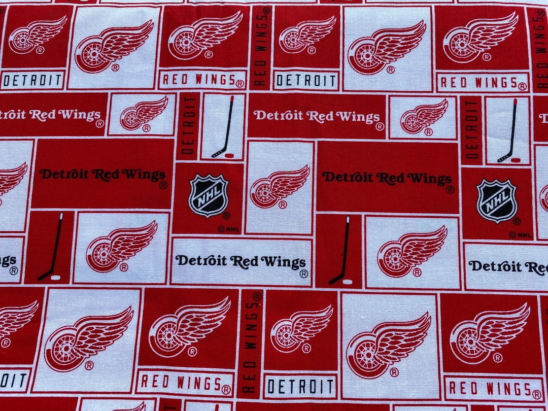Detroit Red Wings Cotton Fabric 18” X 21” Fat Quarter - Etsy