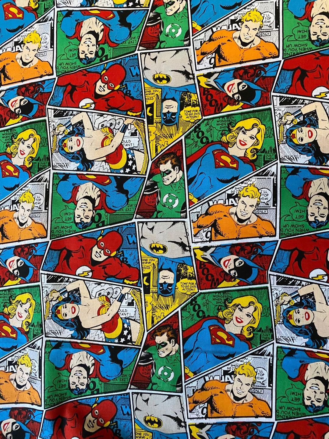 DC Comics Cotton Fabric 18 X 21 Fat Quarter - Etsy