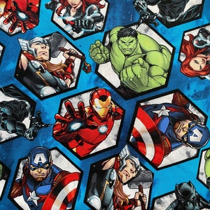 Marvel Avengers Cotton Fabric 18” X 21” Fat Quarter - Etsy