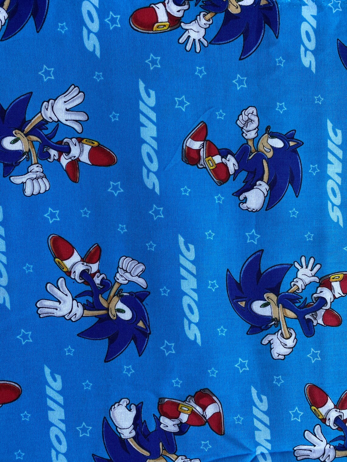 Sonic the Hedgehog Cotton Fabric 18 X 21 Fat Quarter - Etsy